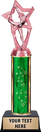 Crown Awards 11 Inch Dance Star Green Trophies, Personalized Green ...