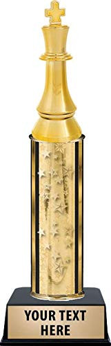 Crown Awards Chess King Trophies, Gold Stars Chess King Trophy with ...