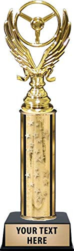 Crown Awards Winged Driving Wheel Trophies, Gold Stars Winged Driving ...