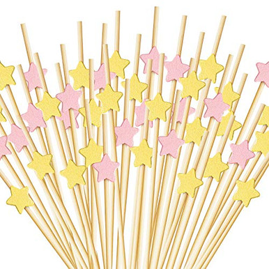 200 Counts Star Cocktail Picks Wooden Toothpicks Cocktail Sticks ...