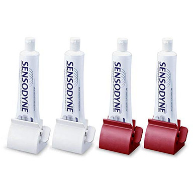 4 Pack Bathroom Rolling Tube Toothpaste Squeezer Dispenser, Tubes ...