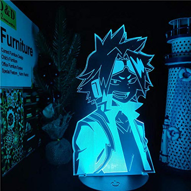 3D Lamp Night Light for Kids Anime Figures My Hero Academia Kaminari ...