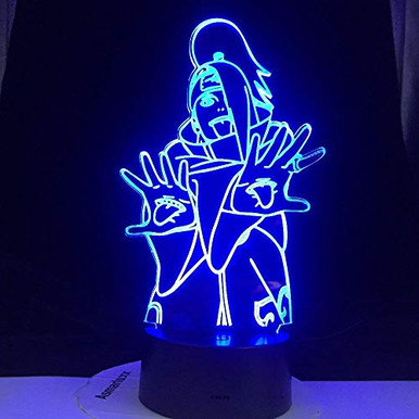 3D Lamp Anime Light Anime Led Night Light for Kid Light Naruto X Lamp ...