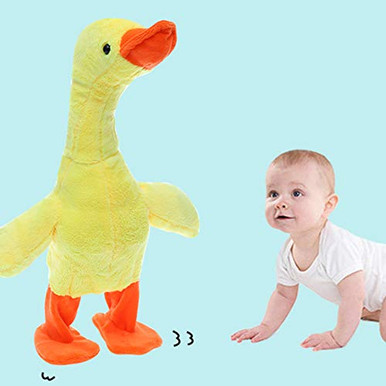 BARMI Singing Dancing Walking Duck Plush Interactive Stuffed Animal ...