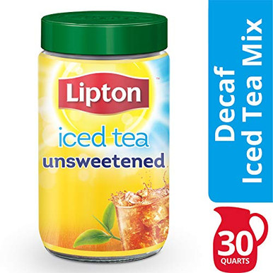 Lipton Black Iced Tea Mix, Decaffeinated Unsweetened, 30 qt (Pack of 6 ...