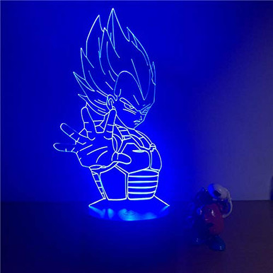 Children's 3D Night Light?LED Dragon Ball Z Vegeta Super Action Figure ...