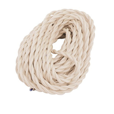 uxcell DIY Dual Core White Braided Cable Electrical Wire Power Cord 10 ...