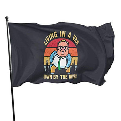 ZJLVMF Living in A Van Down by The River Family Party Flags in Indoor ...