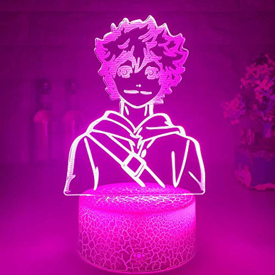 3D Anime Light Acrylic Led Haikyuu Shoyo Hinata Figure for Kids Bedroom ...