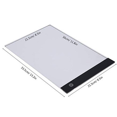 Drawing Light Board, Ultra-Thin A4 Copy Board, Adjustable Light A4 USB ...