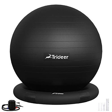Trideer Ball Chair, Exercise Stability Yoga Ball with Base for Home and ...