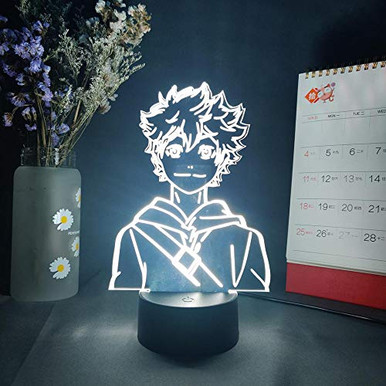 3D lamp Anime Haikyuu Figurine Shoyo Hinata Visualization Night LED ...