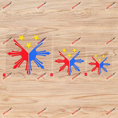 EightRay Sun Stars Philippines Flag 3 Colors Pilipinas Vinyl Decal ...