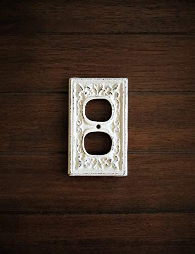 Decorative Electrical Outlet Plate Plugin Cover Fleur de lis Cast Iron ...