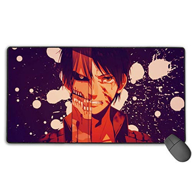 Anime Style Mouse Pad with Stitched Edges Large Waterproof Keyboard Pad ...