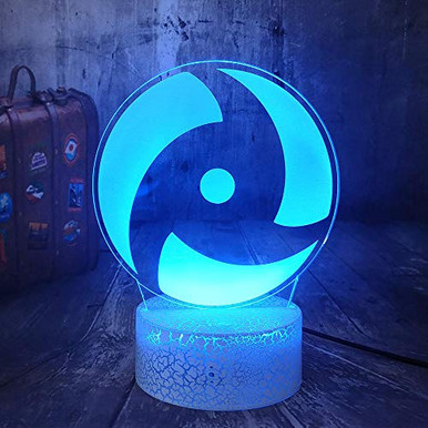 3D Optical Illusion LED Night Light Sharingan Naruto Anime Character ...