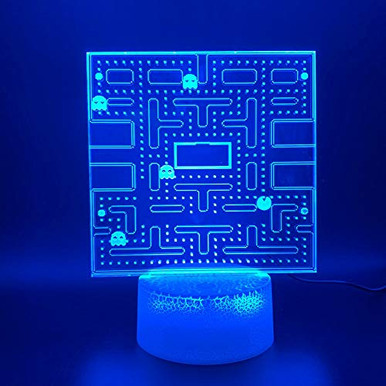 Game Pac Man 3D LED Night Light Lamp Bedroom Decor Crafts Cool Baby ...