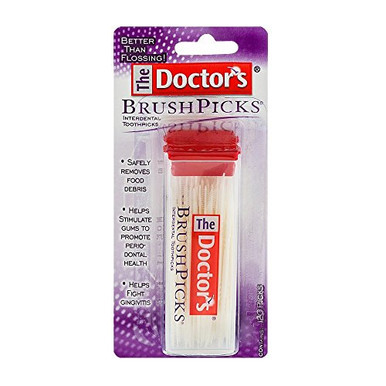 The Doctor's BrushPicks, Interdental Toothpicks, 120Picks per Pack ...