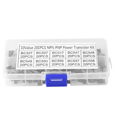 Transistor NPN Power Transistor, 200pcs 10 Values NPN PNP BC327BC558 Power Transistor Assortment ...