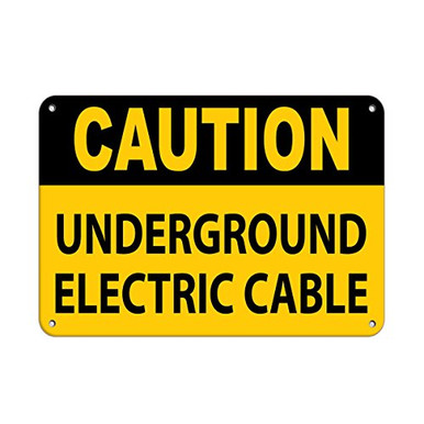Caution Undergroun?d Electric Cable Warning Safety Signs Label Vinyl ...