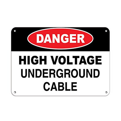 Danger High Voltage Underground Cable Hazard Labels Vinyl Sticker Decal ...