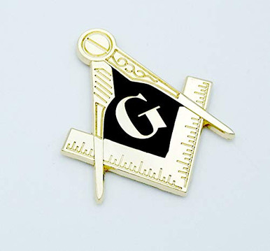 Mason Square and Compass Gold/Black Color Emblem Metal car Decal ...