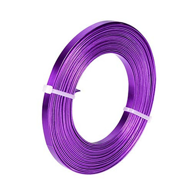 uxcell Aluminum Wire 16 Feet Long 5x1mm Flexible Metal Wire Dark Purple ...