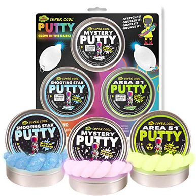 Super Cool Glow in the Dark Putty 3pack (Mystery, Shooting Star and ...