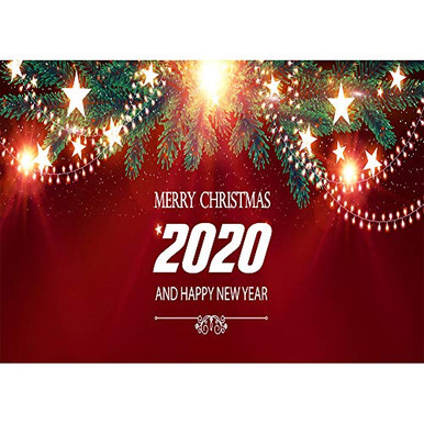 Christmas Backdrop 2020 7x5 Vinyl Photography Background Xmas Gold Star ...