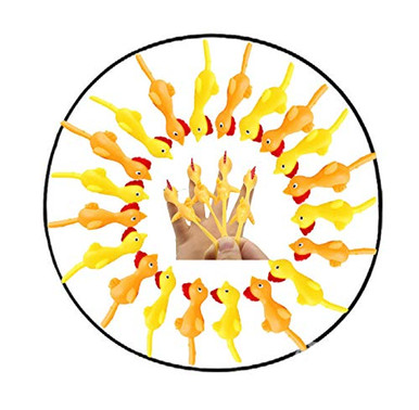 20 PCS Slingshot Chicken,Light Rubber Finger Prank, Flick Chicken ...