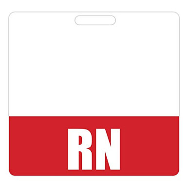 RN Badge Buddy Red - Horizontal Heavy Duty Badge Tags for Resident ...