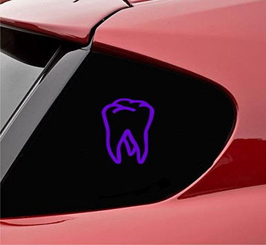 Slap-Art Dental Molar Tooth Vinyl Decal Sticker Purple ...