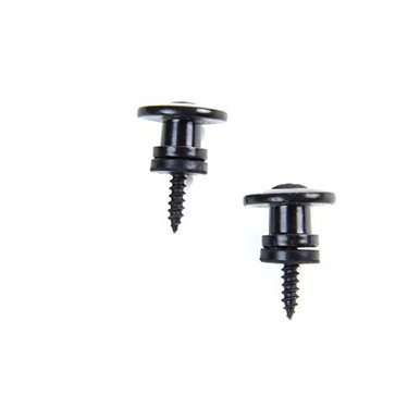 Universal Classic Simple Guitar Strap Buttons pins Metal Flat-top Black ...