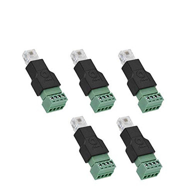 Screw Terminal Adaptor Ethernet Connector RJ11 6P4C Male to 4 Pin AV ...