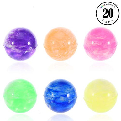 Feeko Bouncy Balls, 20 Pack 25mm Diameter Assorted Bouncing Balls Bulk ...