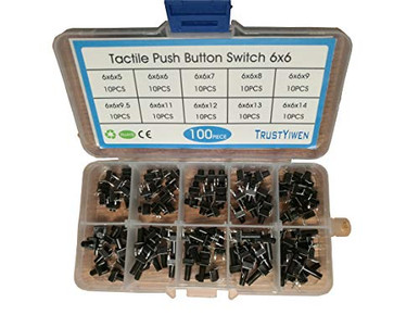 New 100pcs Tactile Push Button Switch PCB Mounted SPS 6x6 12x12xH=5mm ...