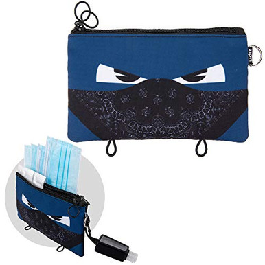 ZIPIT Face-It Mask Pouch Blue Bandit - Warehousesoverstock