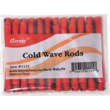 Annie Short Cold Wave Rods with Rubber Band 1115 12 Count Red 1 10 Inch ...