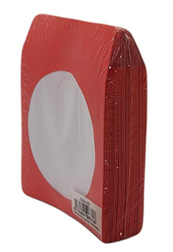 BestDuplicator Red Cd DVD Paper Media Sleeves Envelopes with Flap and ...