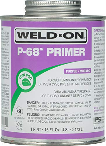 IPS Corporation 10212 Purple P-68 Primer for PVC and CPVC Pipes Non ...