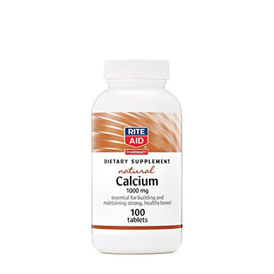Rite Aid Calcium Supplement 1000 mg - 100 Tablets Supports Bone Health ...