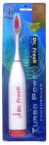 Dr Fresh Toothbrush Turbo-Battery Operated Brush. Assorted Colors ...