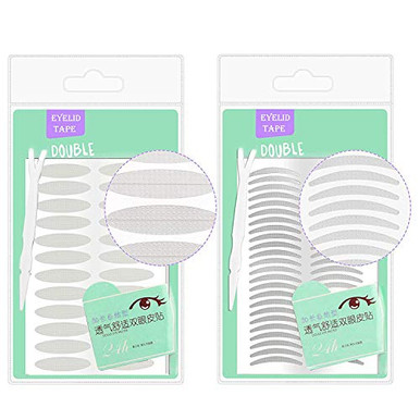 2 Packs Natural Ultra Invisible One-sided Sticky Eyelid Tapes for Small ...