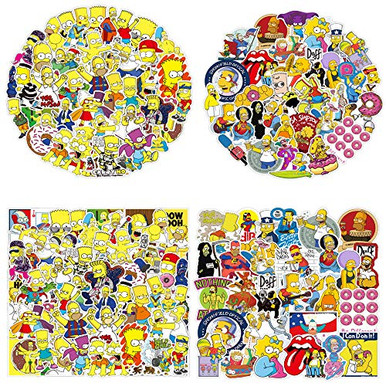 100Pack Cartoon The Simpson Stickers Water Bottles Laptop Car ...
