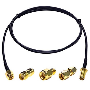 Goupchn RF Coaxial Cable SMA Male to SMA Female Bulkhead RG174 3.3ft 1m ...
