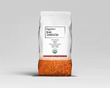 Fresh Code Organic Red lentils 12oz Low fat food Vegan Super food ...