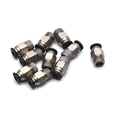 Antrader 10PCS PC4-M10 Male Thread 6mm Straight Pneumatic PEFE Tube ...