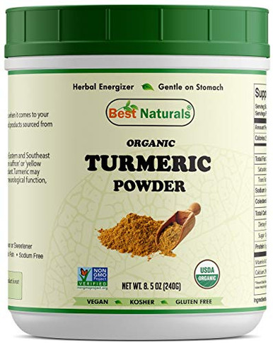 Best Naturals Certified Organic Turmeric Curcumin Powder 8.5 OZ 240 ...