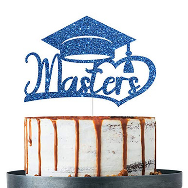 Royal Blue Glitter Masters Cake Topper 2021 Graduation Cake Topper ...