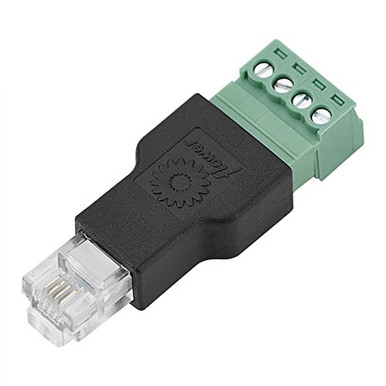 fosa Ethernet RJ11 6P4C to Screw Terminal 4 Pin Splitter Shield ...